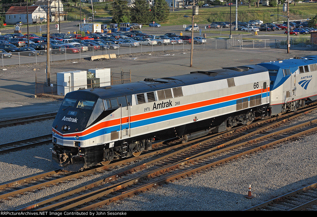 Amtrak 66, Phase II Heritage, On WB Lake Shore Limited, AMTK 49